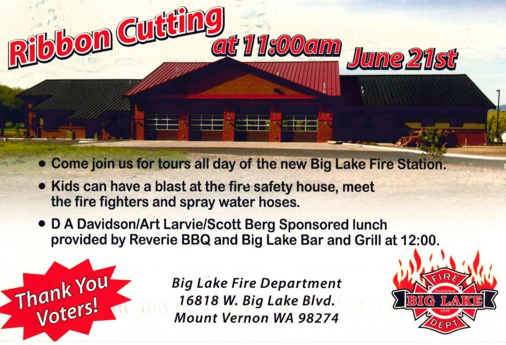Big Lake Fire Department Ribbon Cutting!Live in Skagit Valley